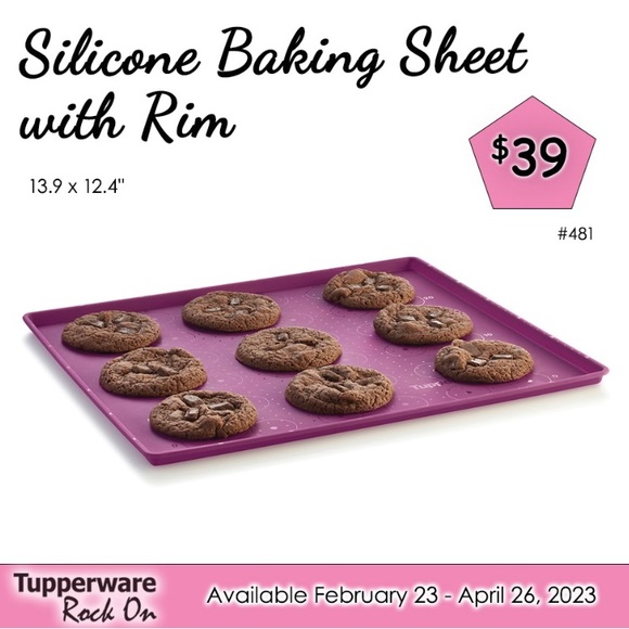 Tupperware | Kitchen | Tupperware Silicone Baking Sheet With Rim | Poshmark